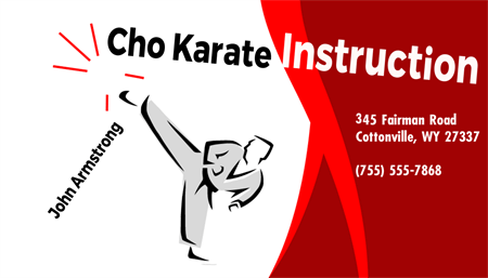 Martial Arts Business Cards - Karate Business Cards - Signazon.com