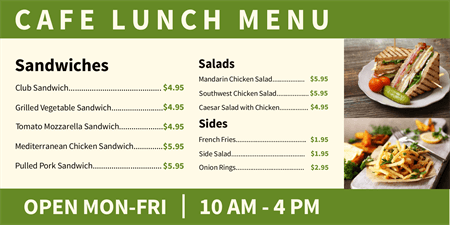 Custom Menu Boards Menu Boards - Menu Signs - Signazon.com