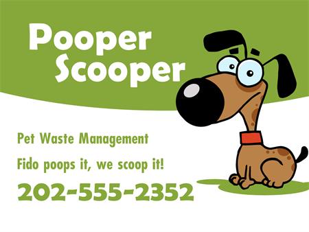 Custom dog waste signs, pet signs Design