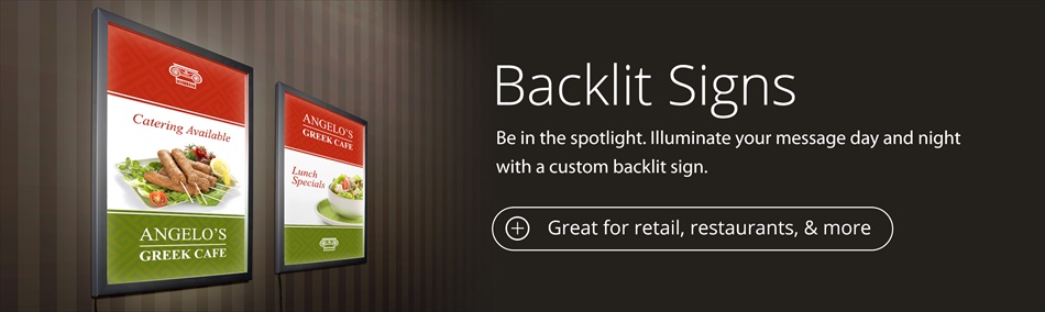 Backlit Signs - Backlit Displays - Signazon.com