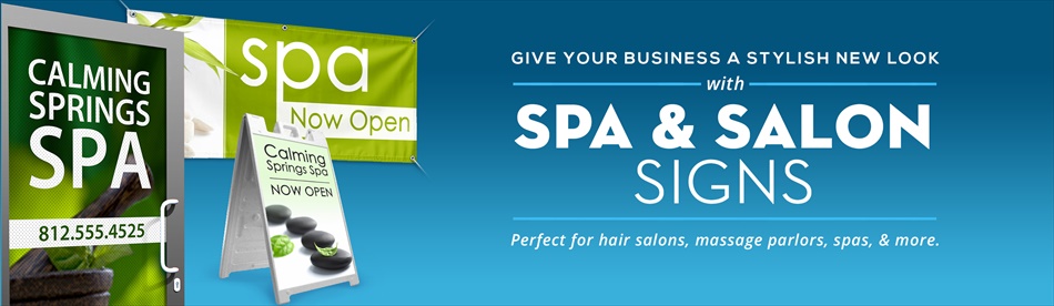 Spa Salon Signs For Hair Massage Nail Tanning And Waxing Signazon
