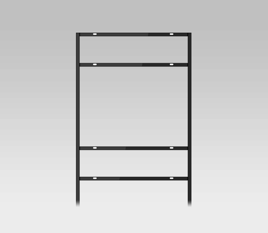 Double Rider Frames | Metal Double H-Frame for Slide-In Signs | Signazon